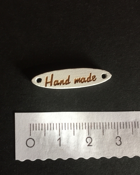 Gute Dinge haben Seele - Schild: Handmade (weiß)
